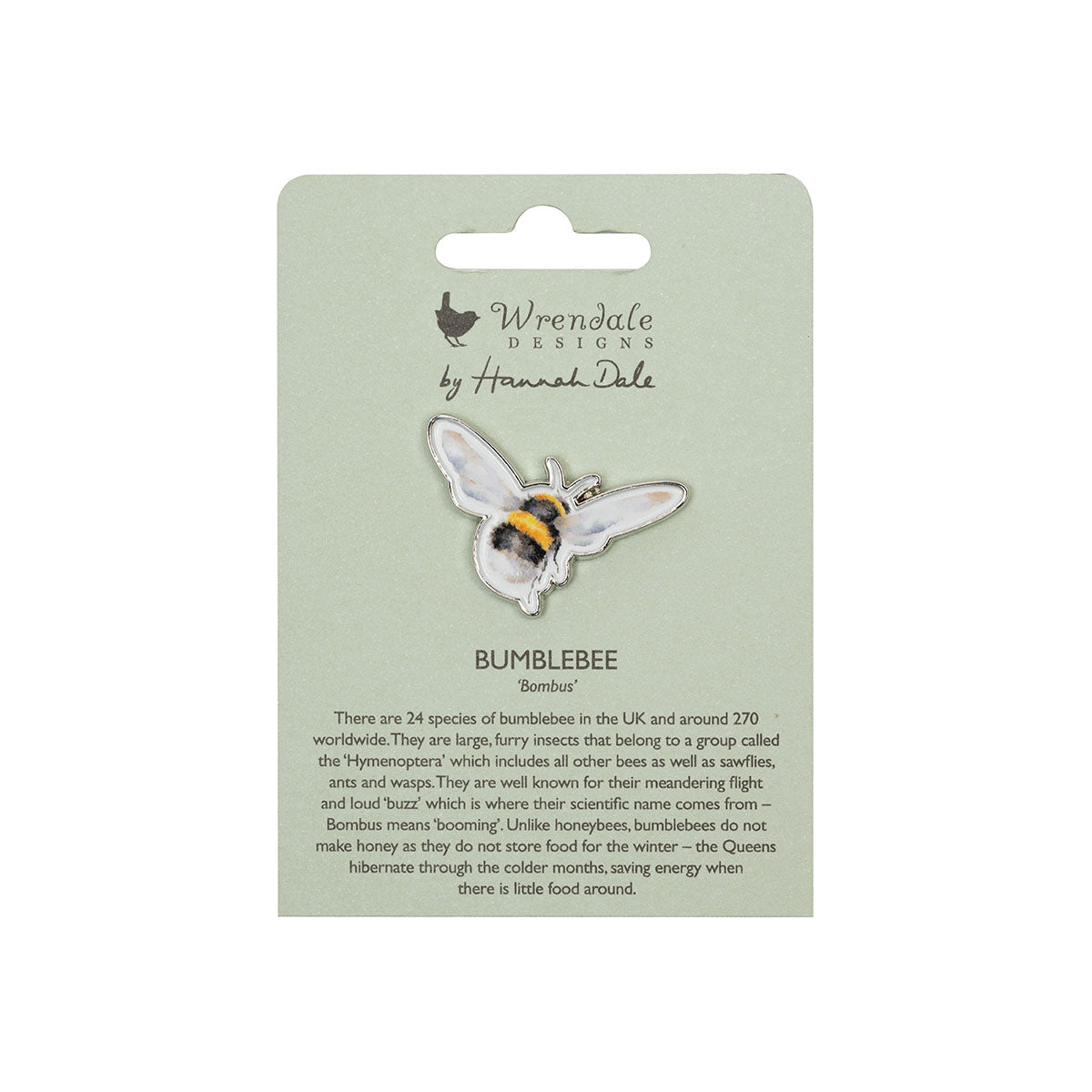 Wrendale Bee Pin Badge - Flight od the Bumblebee – Threaplands